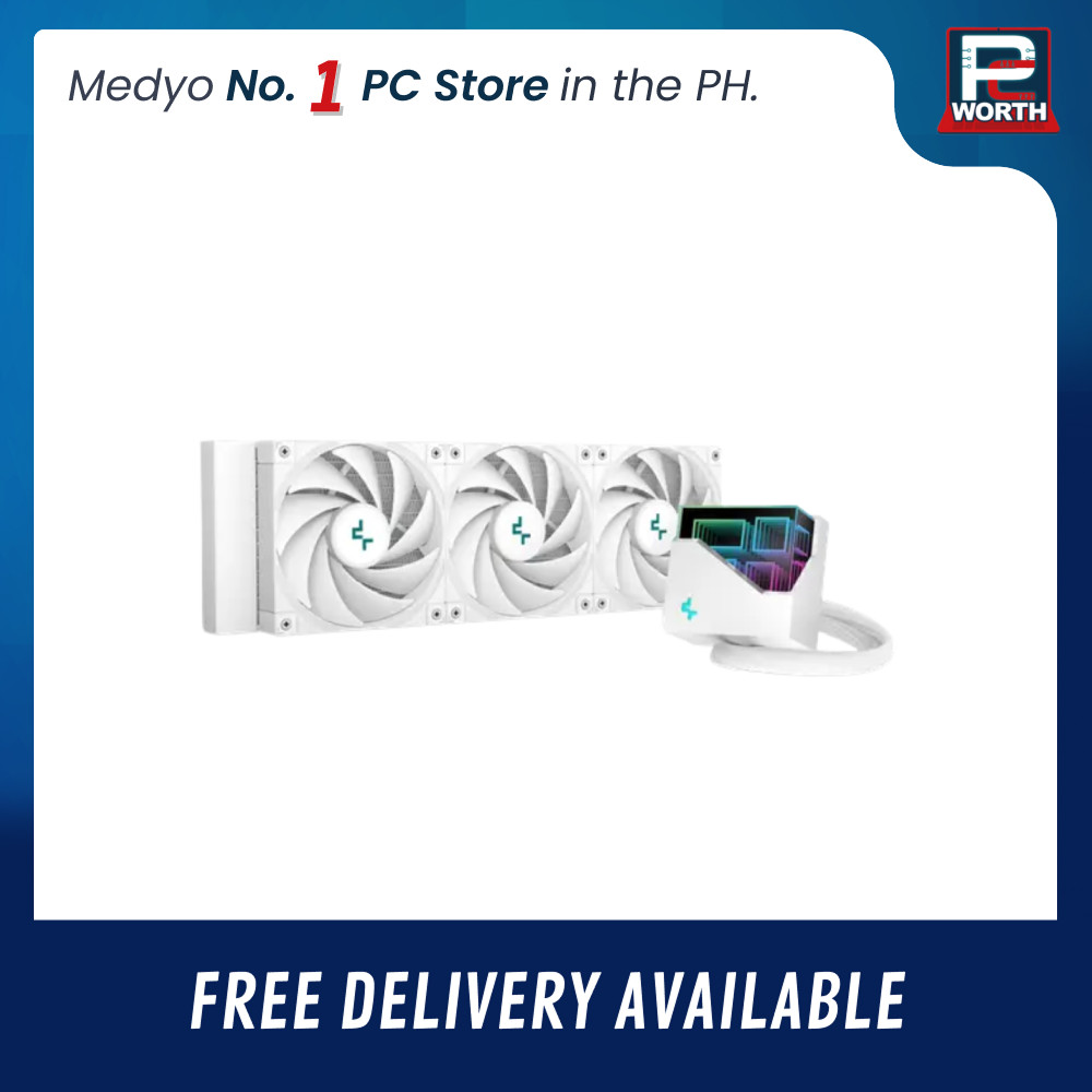 DEEPCOOL LT720 360MM ARGB PUMP WHITE AIO 3 FANS COOLER (R-LT720-WHAMNF-G-1) | PC Worth